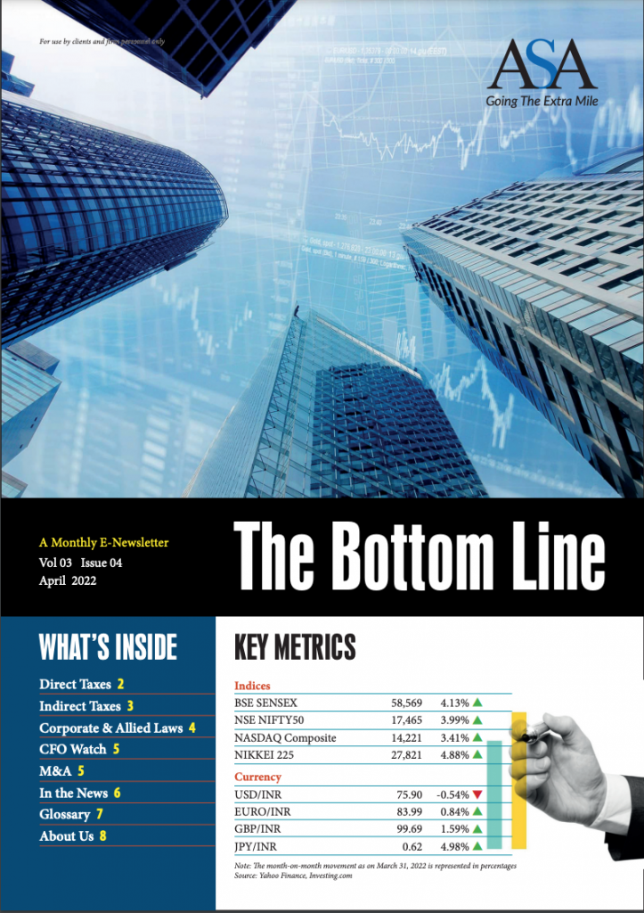 The Bottom Line - April 2022 Edition - ASA & ASSOCIATES LLP