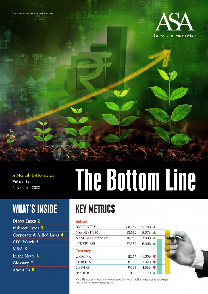 The Bottom Line - November 2022 Edition - ASA LLP | ASA & Associates LLP